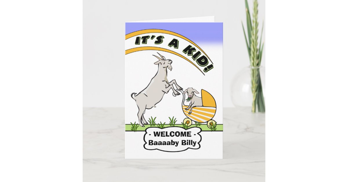 Funny Congratulations New Dad Goat Puns Card | Zazzle