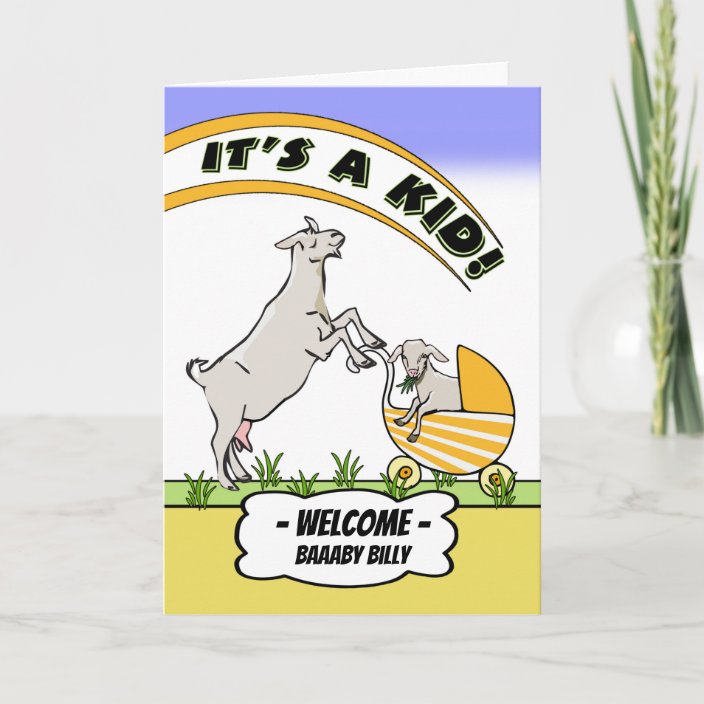 Funny Congratulations on New Baby Kid Goat Card | Zazzle.com