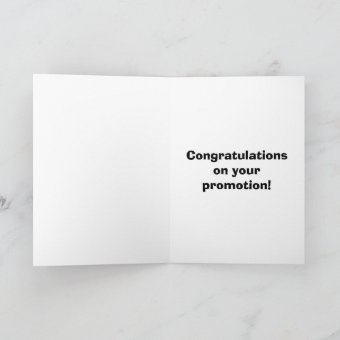 Funny Congratulations Promotion Greeting Card | Zazzle