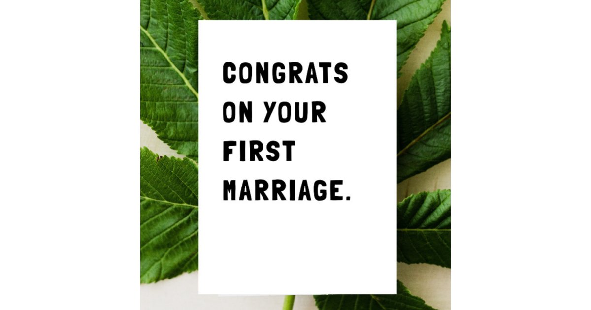 Funny Congratulations Wedding Card | Zazzle