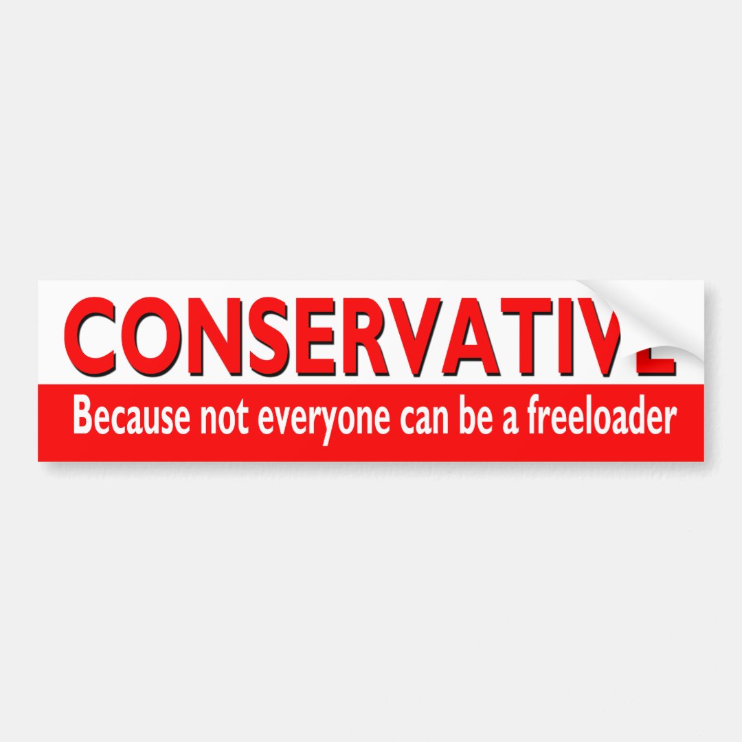 Funny CONSERVATIVE Bumper Sticker | Zazzle