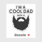 Funny cool Dad beard words Sticker | Zazzle
