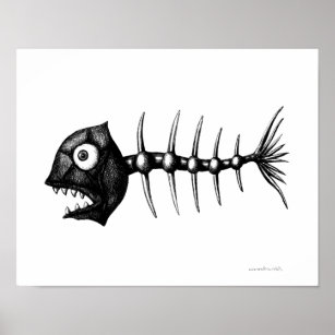 Redfish Skeleton Drawing