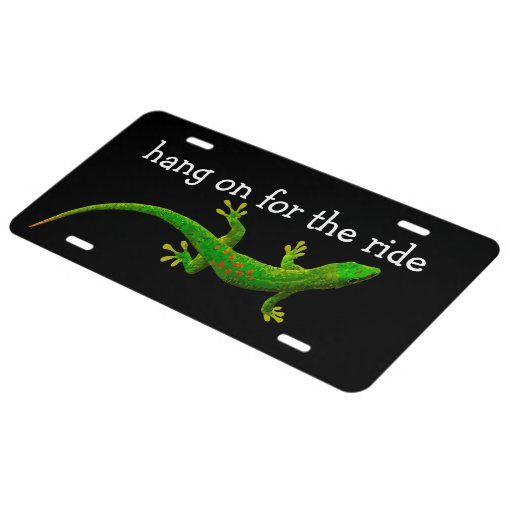 Funny Cool Nature Gecko Lizard License Plate | Zazzle