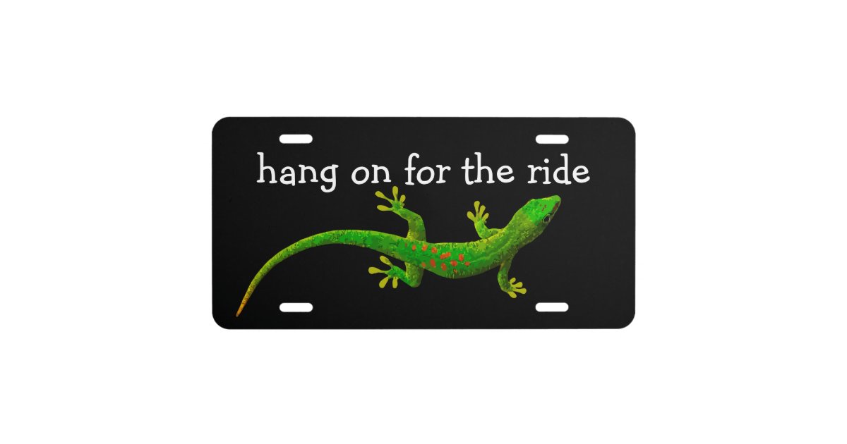 Funny Cool Nature Gecko Lizard License Plate | Zazzle