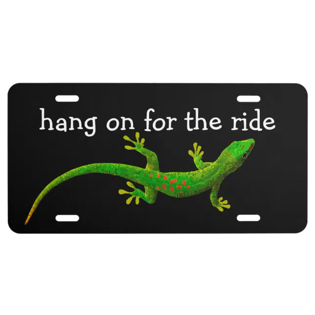 Funny Cool Nature Gecko Lizard License Plate | Zazzle