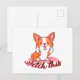 Funny Corgi Dog Middle Finger Fetch This Postcard | Zazzle