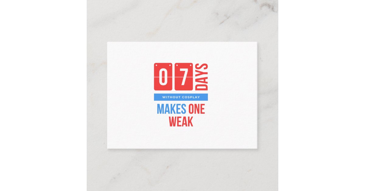 Funny cosplay quote business card | Zazzle