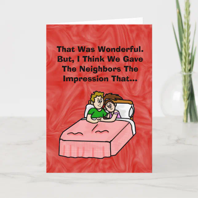 Funny Couple In Bed Romantic Card | Zazzle