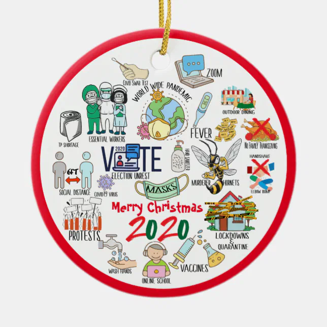 Funny Covid 19 2020 Christmas Memories Ceramic Ornament | Zazzle
