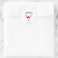 Funny Covid Christmas Reindeer Wearing Face Mask Square Sticker | Zazzle