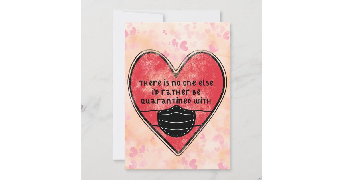 Funny Covid Quarantine Valentine's Day Holiday Card | Zazzle