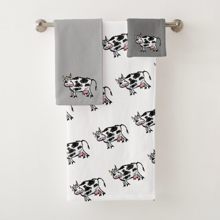 Funny Cow Custom Towel Set | Zazzle
