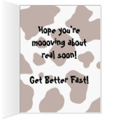 Funny Cow Get Well Giant Greeting Card | Zazzle