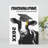 Funny Cow Graduation Congratulations Invitation | Zazzle