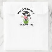 Funny Cow Graduation Sticker | Zazzle