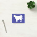 Funny Cow "Here's the Moo's" Blue Monogram Post-it Notes | Zazzle