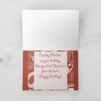 Funny Cowboy Birthday Card | Zazzle