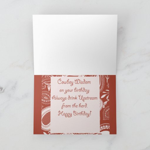 Funny Cowboy Birthday Card | Zazzle