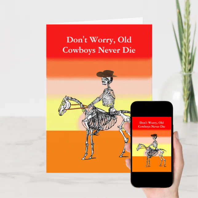 Funny cowboy birthday card | Zazzle