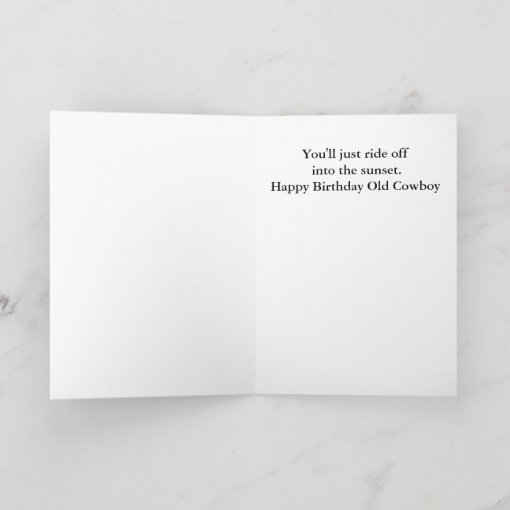 Funny cowboy birthday card | Zazzle