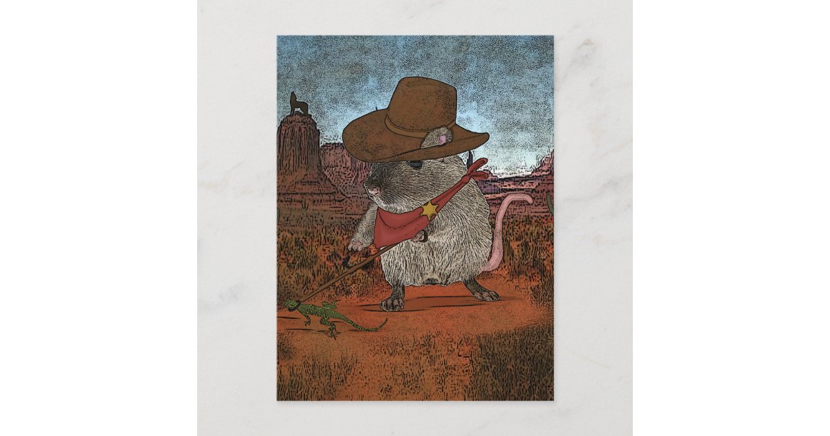 Funny Cowboy Birthday Postcard | Zazzle