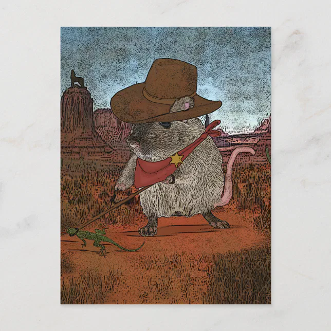 Funny Cowboy Birthday Postcard | Zazzle