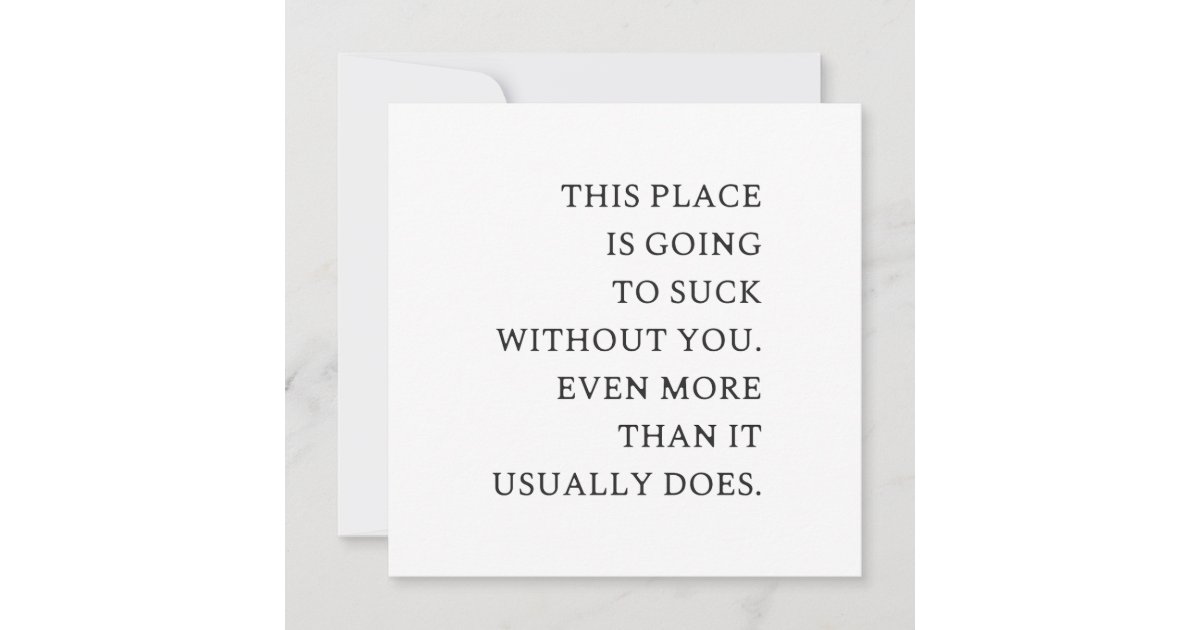 Funny CoWorker Leaving- Funny New Job Invitation | Zazzle