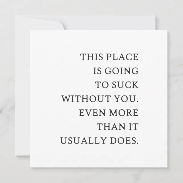 Funny CoWorker Leaving- Funny New Job Invitation | Zazzle