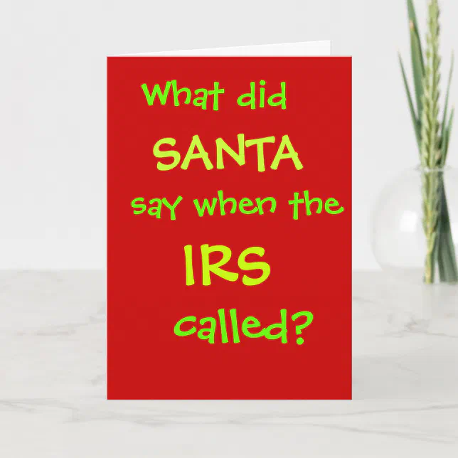 Funny CPA Accountant Christmas IRS Tax Joke Holiday Card | Zazzle