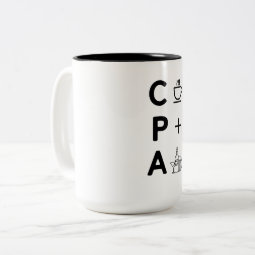 Funny CPA Certified Public Accountant Tax Season Two-Tone Coffee Mug ...
