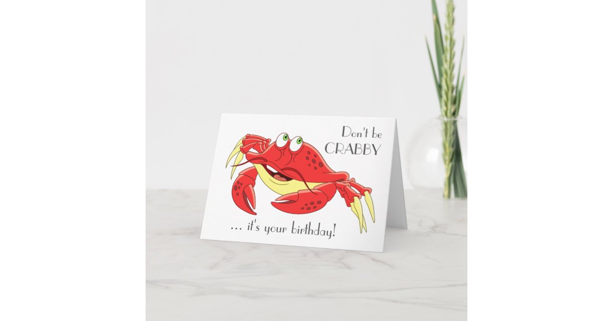 Funny Crab Card | Zazzle