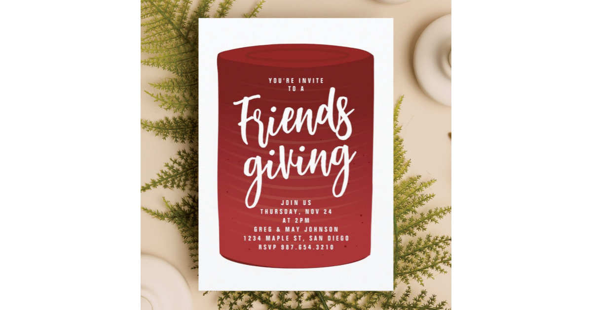 Funny Cranberry Friendsgiving Invitation | Zazzle