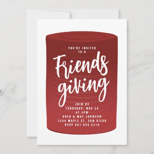 Funny Cranberry Friendsgiving Invitation | Zazzle