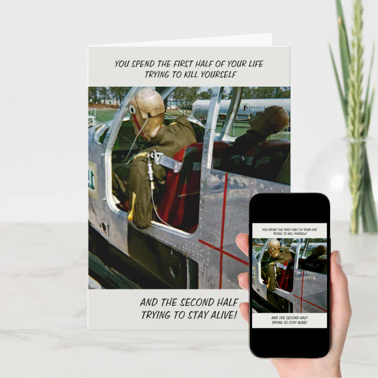 FUNNY CRASH TEST DUMMY PHOTO BIRTHDAY CARD | Zazzle