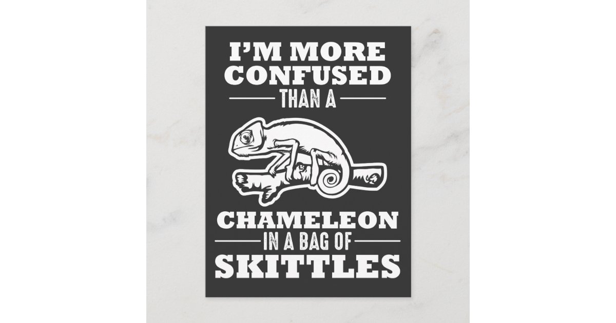 Funny Crawler Pun Chameleon Reptile Lizard Postcard | Zazzle