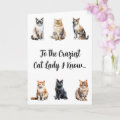 Funny Crazy Cat Lady Birthday Card | Zazzle