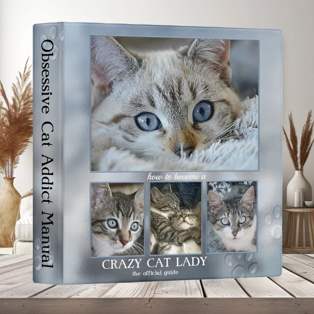 Funny Crazy Cat Lady Photo Binder | Zazzle