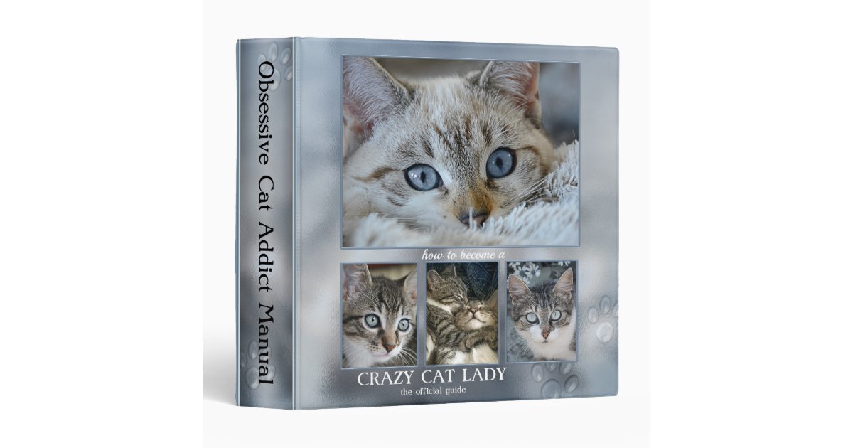 Funny Crazy Cat Lady Photo Binder | Zazzle