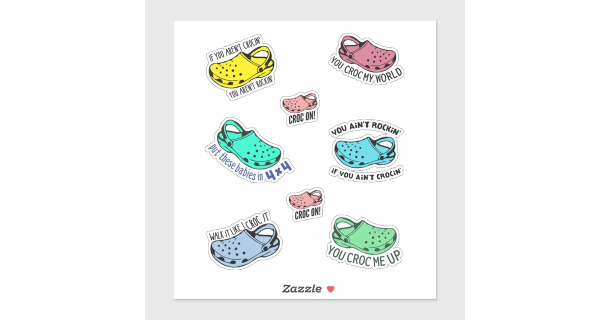 Funny crocs quotes stickerspack sticker | Zazzle