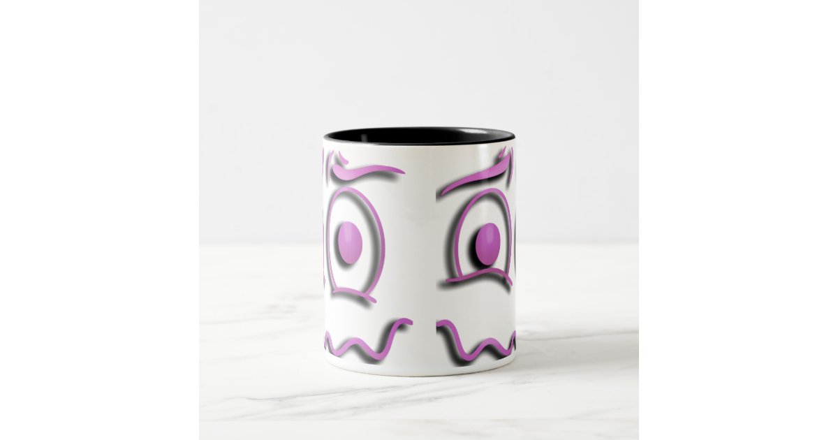 Funny Crying Cartoon Face Two-Tone Coffee Mug | Zazzle