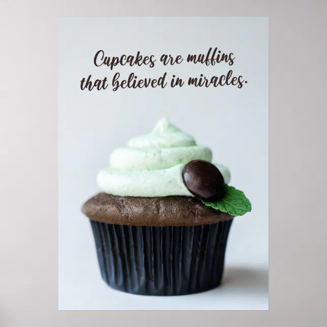 Funny cupcake Puns Living Room Food Wall Art | Zazzle