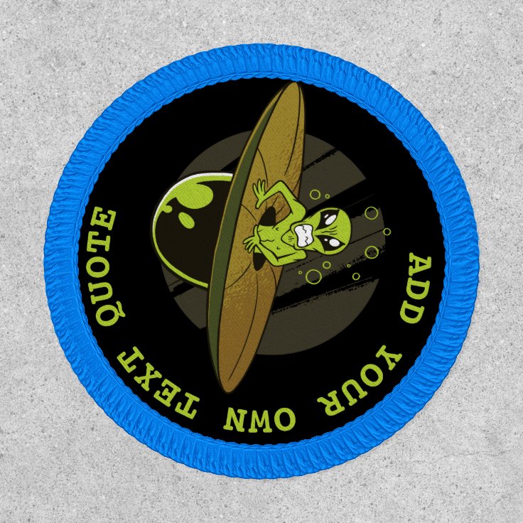 Funny Custom Alien UFO Flying Saucer Crash Patch | Zazzle