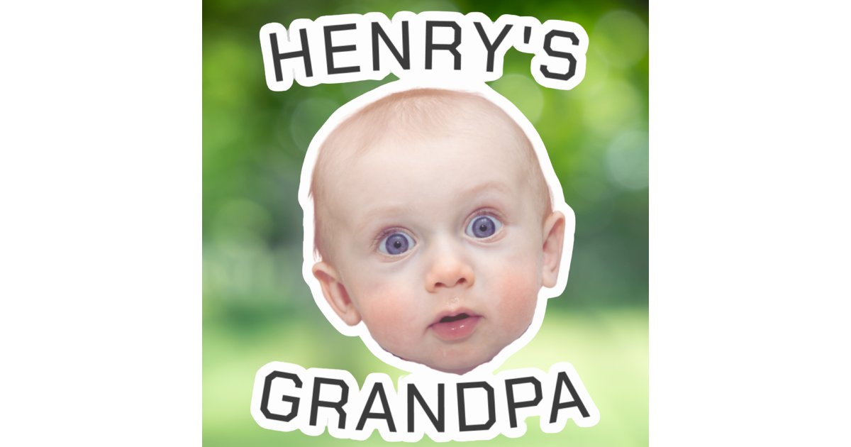 Funny Custom Baby Face Sticker | Zazzle