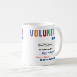 Funny Custom Best Volunteer Gift Coffee Mug | Zazzle