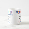 Funny Custom Best Volunteer Gift Coffee Mug | Zazzle
