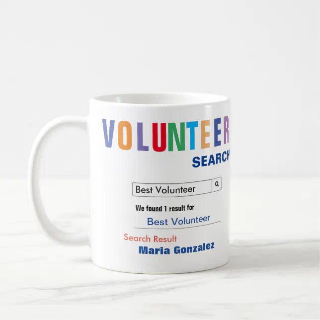 Funny Custom Best Volunteer Gift Coffee Mug | Zazzle