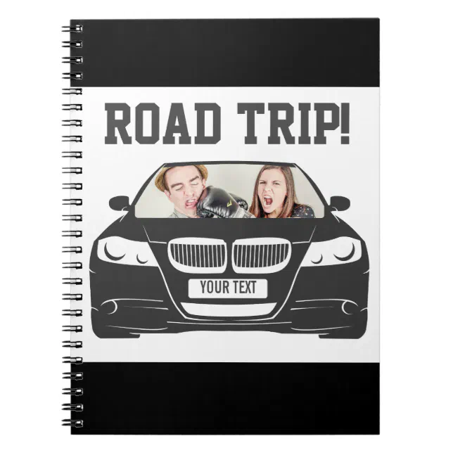 Funny Custom Car Photo Road Trip Notebook | Zazzle