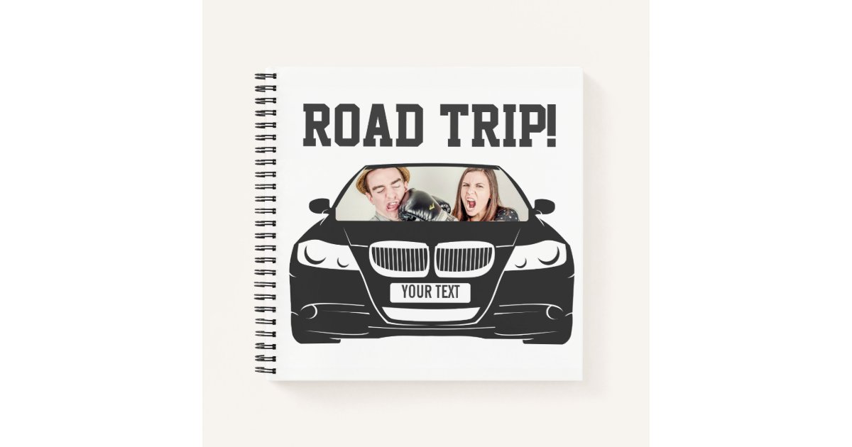 Funny Custom Car Photo Road Trip Notebook | Zazzle
