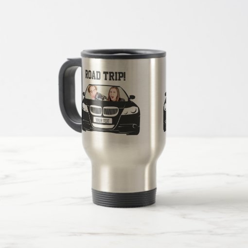 Funny Custom Car Photo Road Trip Travel Mug | Zazzle